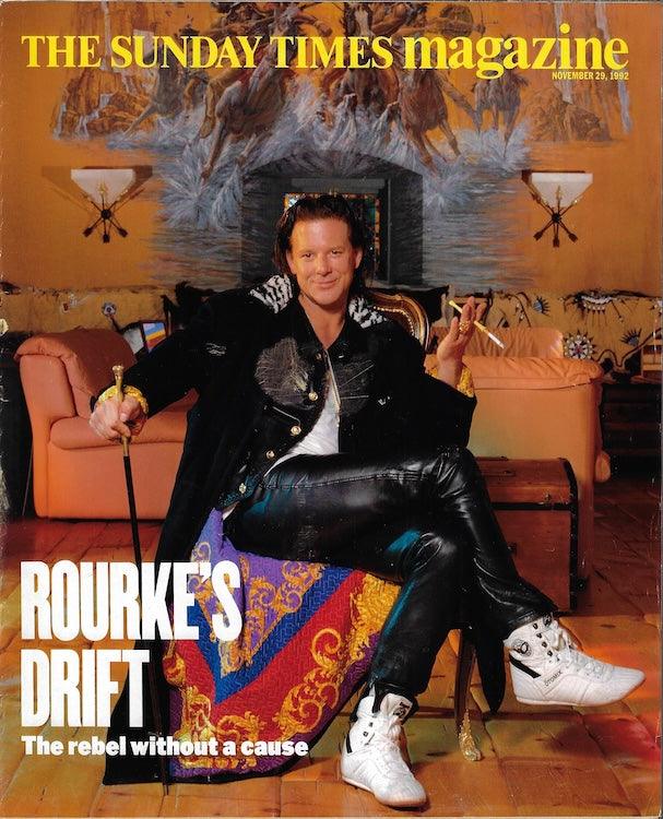 The Sunday Times Magazine - Mickey Rourke TOMMY ROBERTS Terry O'Neill ...