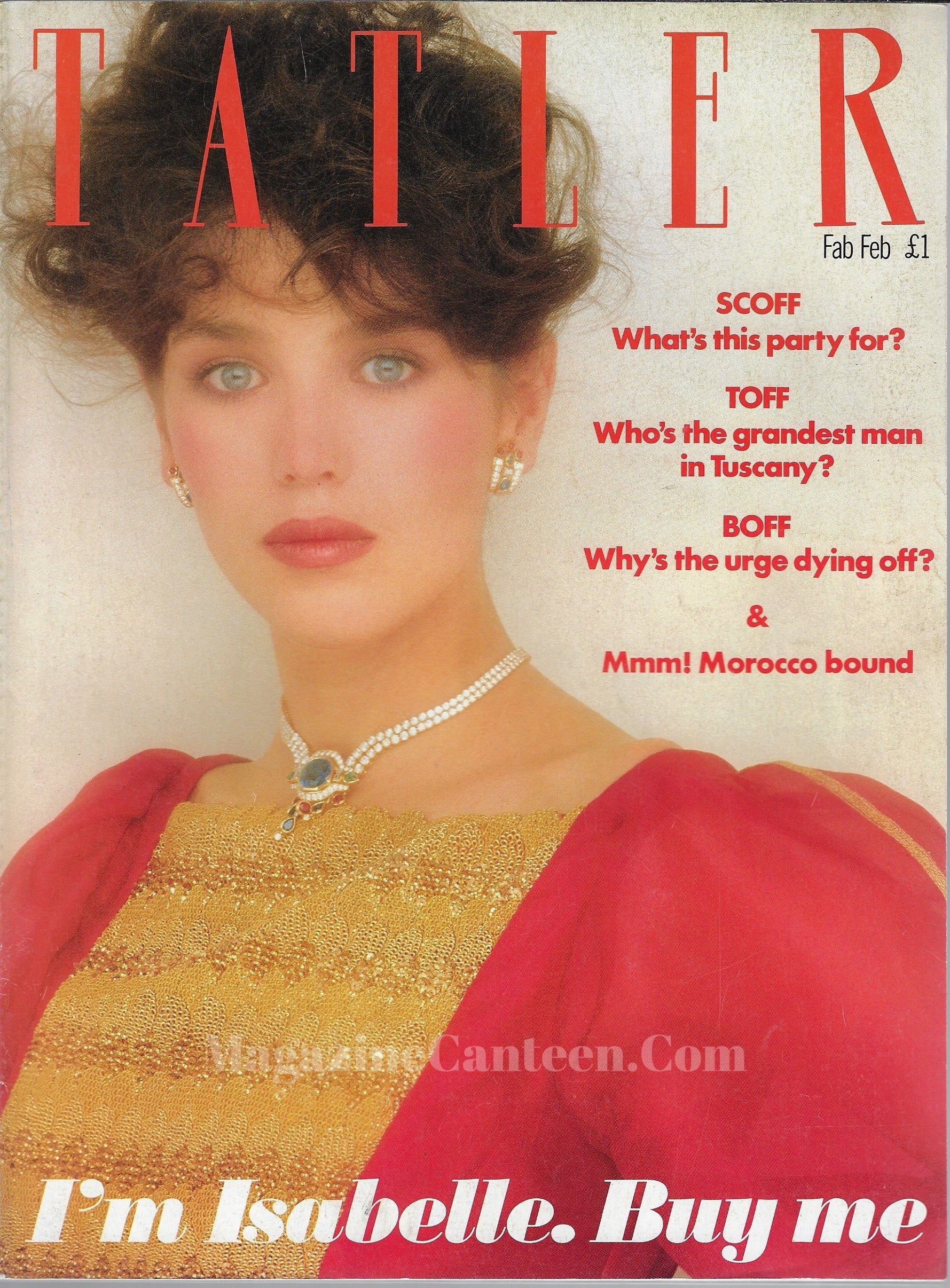 Tatler Magazine - Isabelle Adjani – magazine canteen