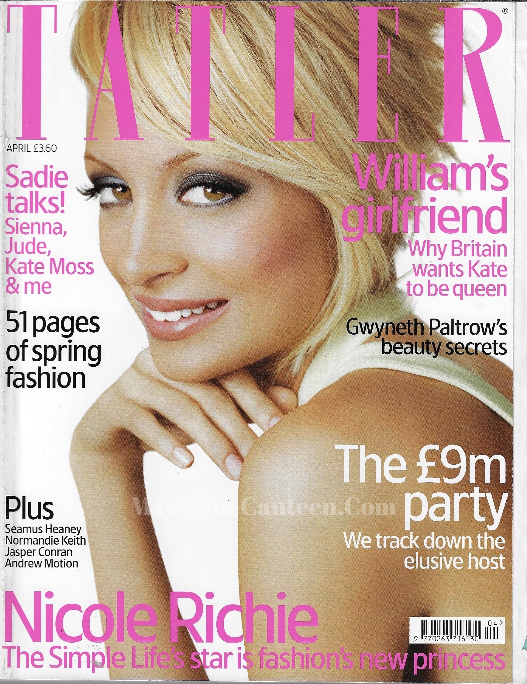 Tatler Magazine - Nicole Richie – magazine canteen