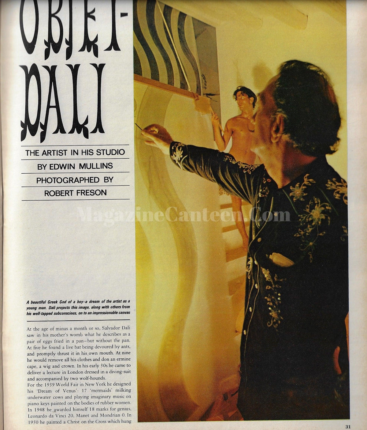 The Telegraph Magazine Salvador Dali Robert Freson Magazine Canteen