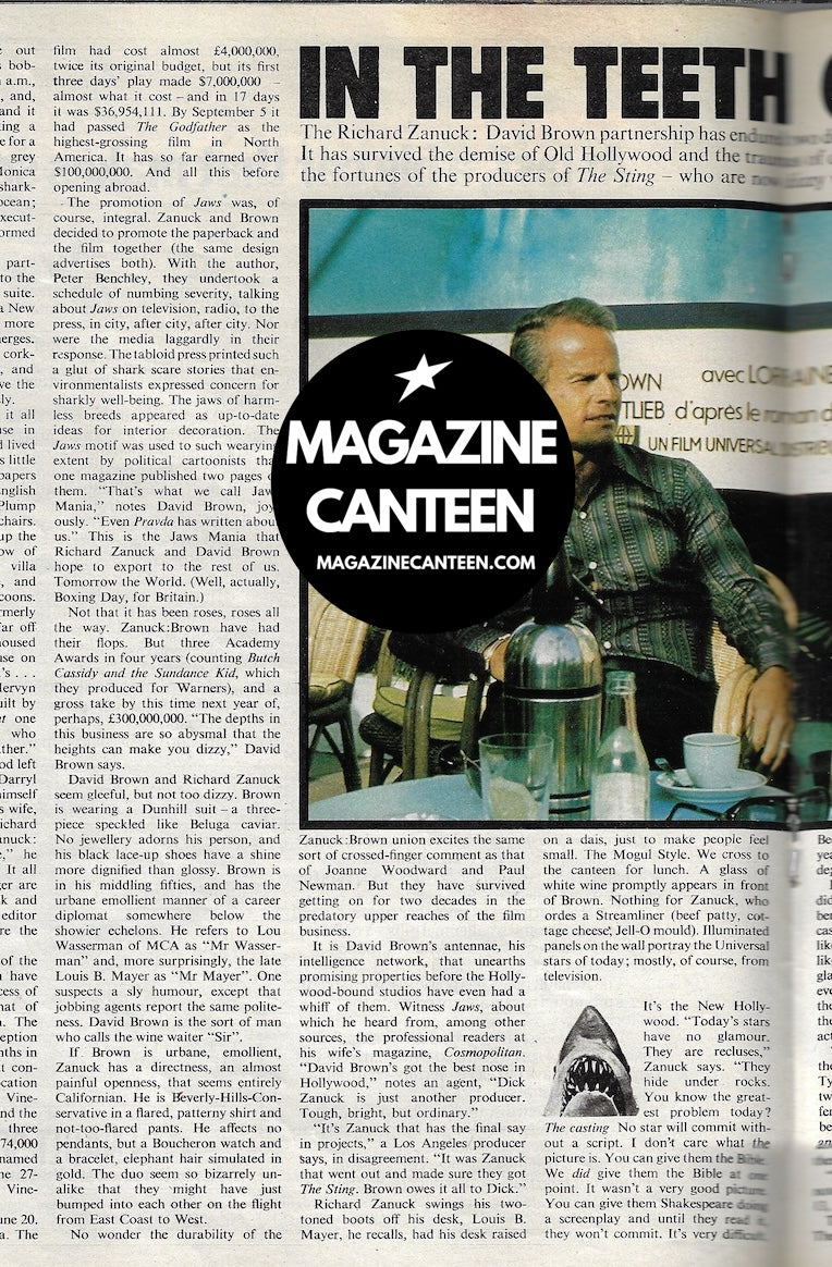 The Telegraph Magazine - Richard Zanuck JAWS David Brown – magazine canteen