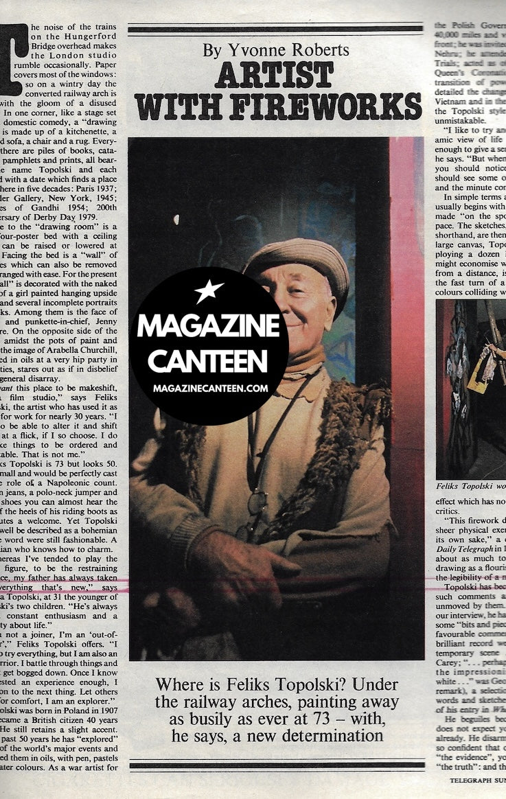 The Telegraph Magazine - Feliks Topolski ARTIST Without Fireworks ...