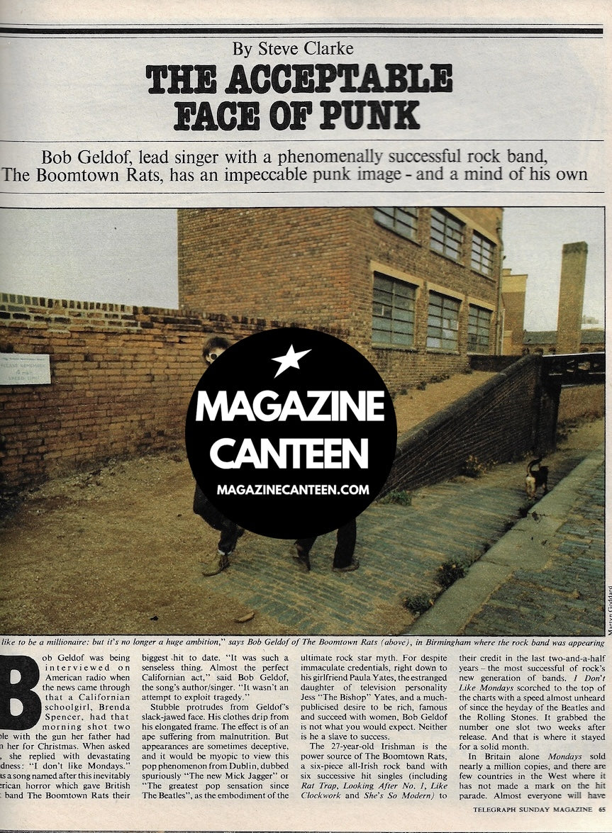 The Telegraph Magazine - BOB GELDOF Acceptable Face Of Punk – magazine ...