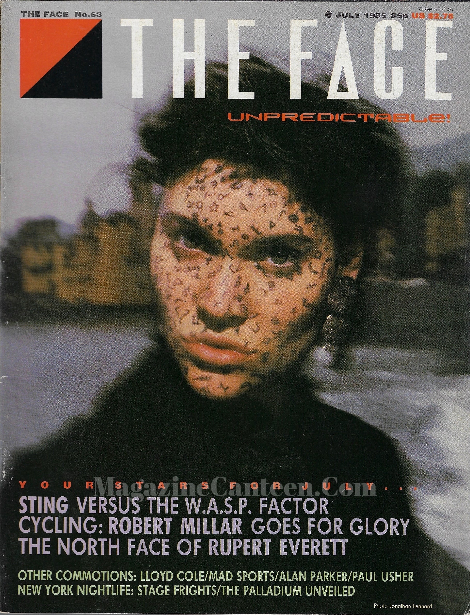 The Face Magazine 1985 Peggy O Connor Magazine Canteen