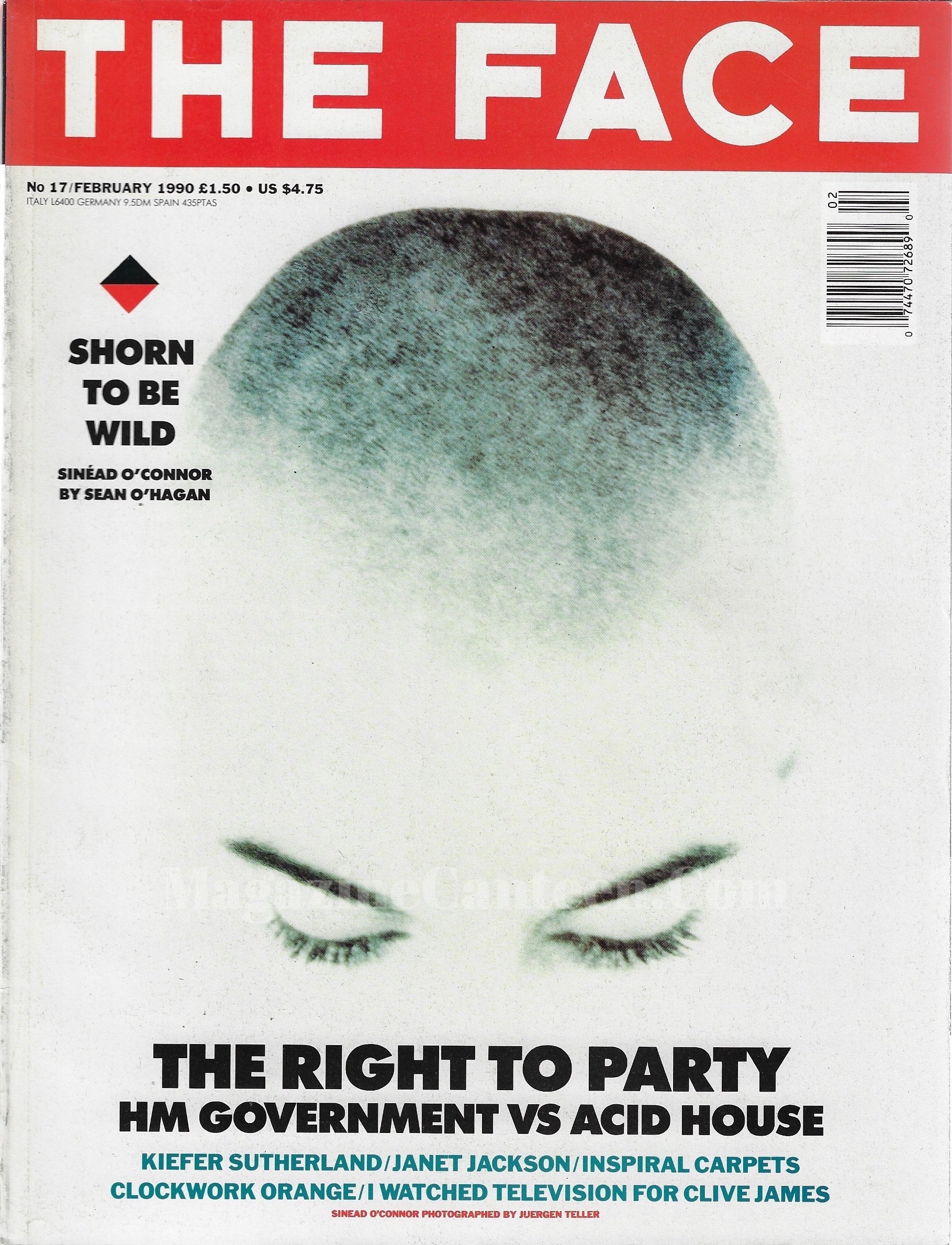 The Face Magazine 1990 - Sinead O'Connor – magazine canteen