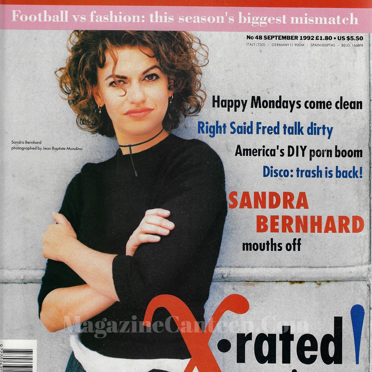 The Face Magazine 1992 - Sandra Bernhard – magazine canteen