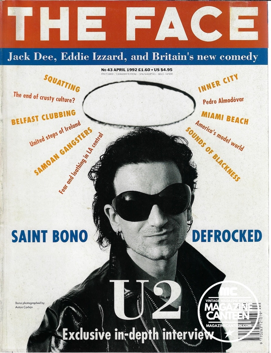 The Face Magazine 1992 - Bono U2 EDDIE IZZARD Pedro Almodovar ...