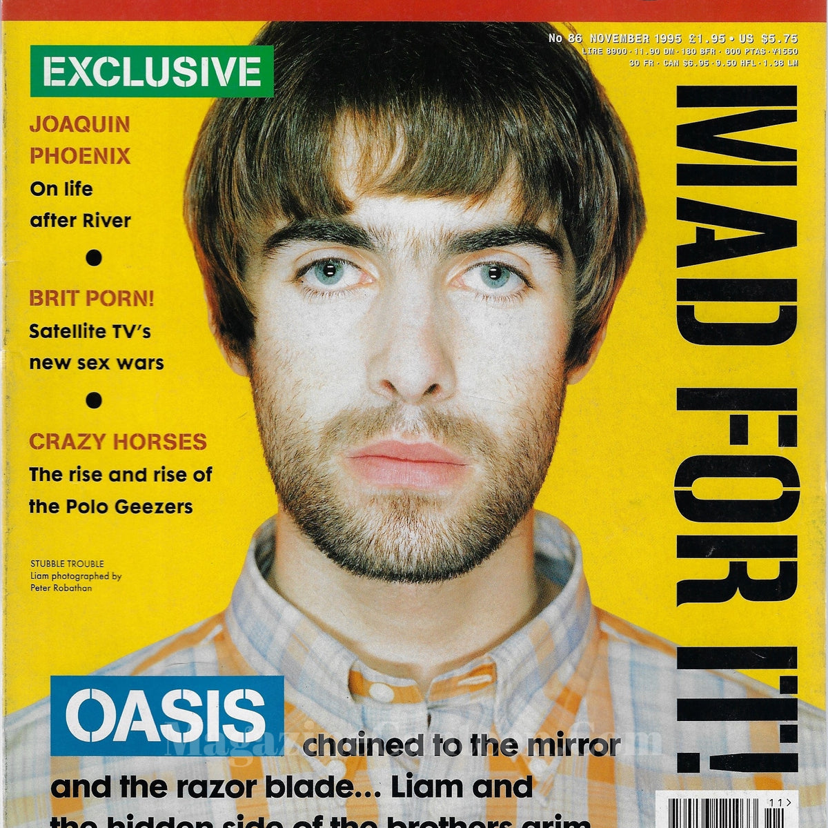 The Face Magazine 1995 - Liam Gallagher Oasis – magazine canteen