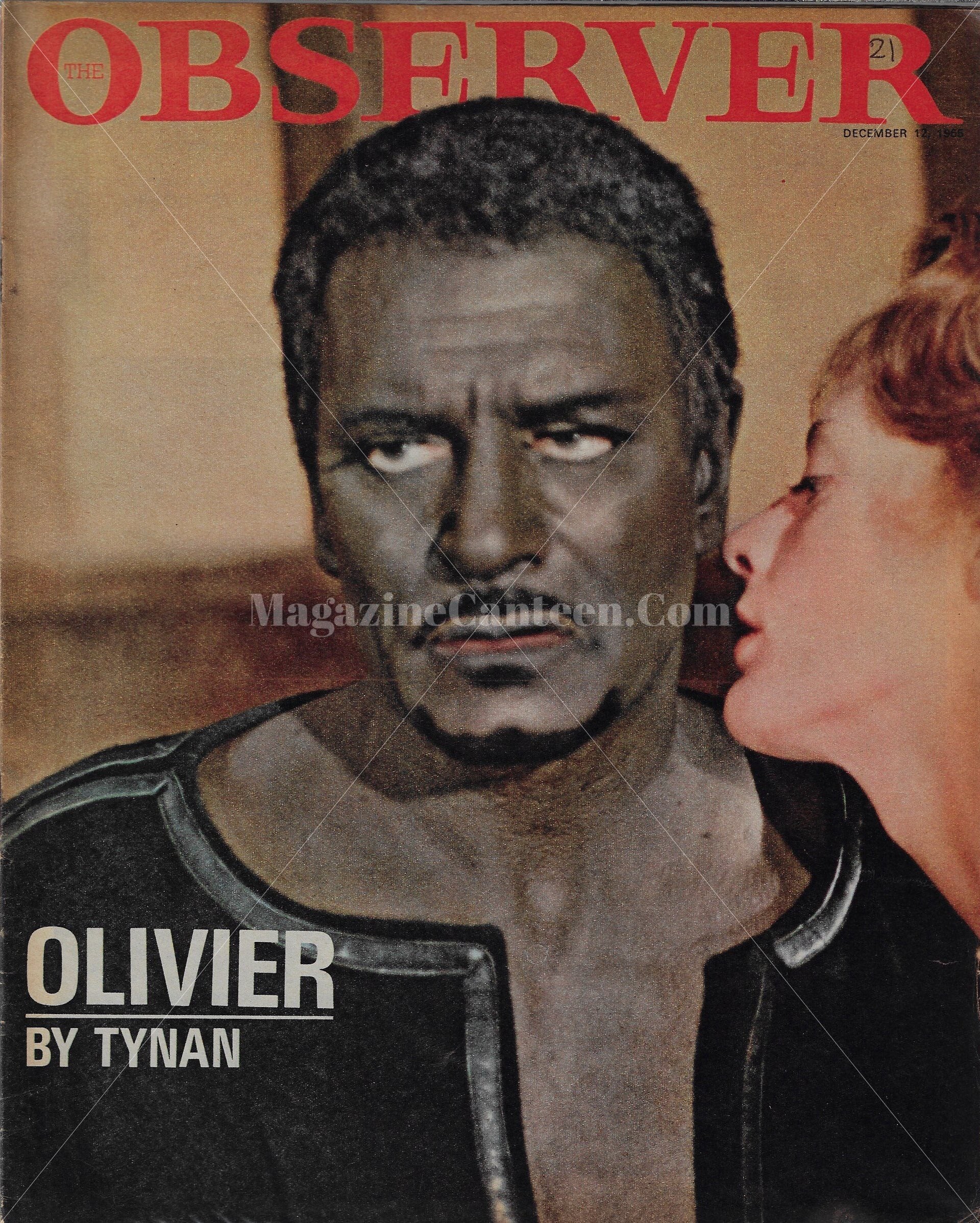 The Observer Magazine - Laurence Olivier Maggie Smith B – magazine canteen