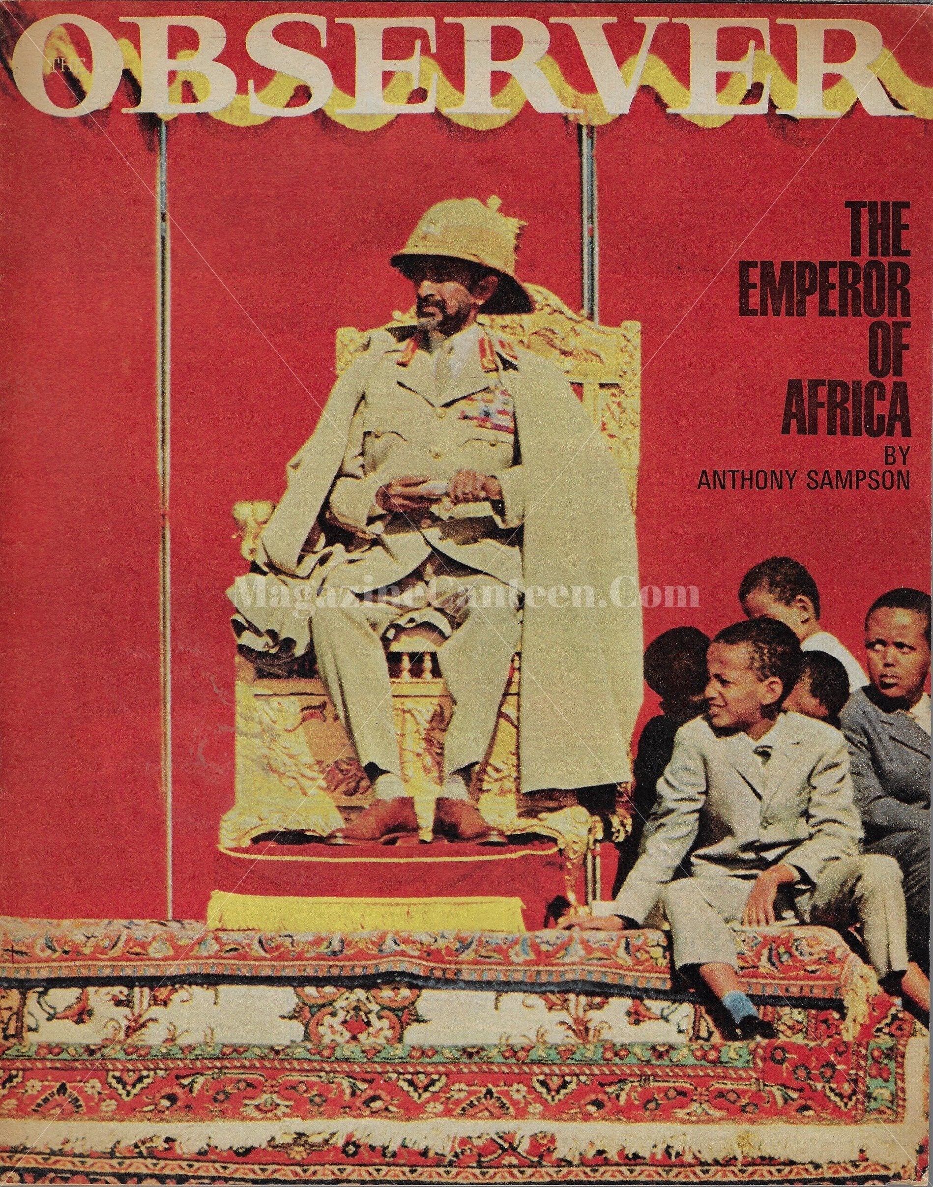 The Observer Magazine - Haile Selassie Alex Sterling Ethiopia ...