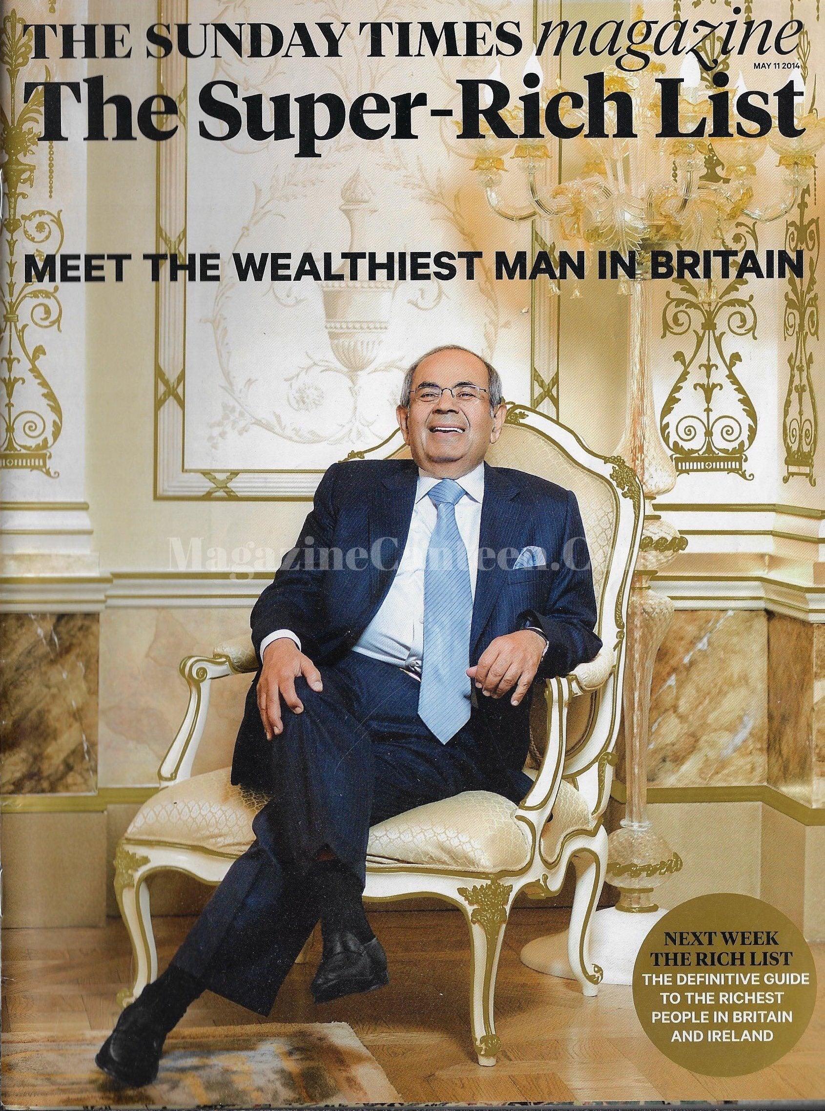 The Sunday Times Magazine - The Super Rich List – magazine canteen