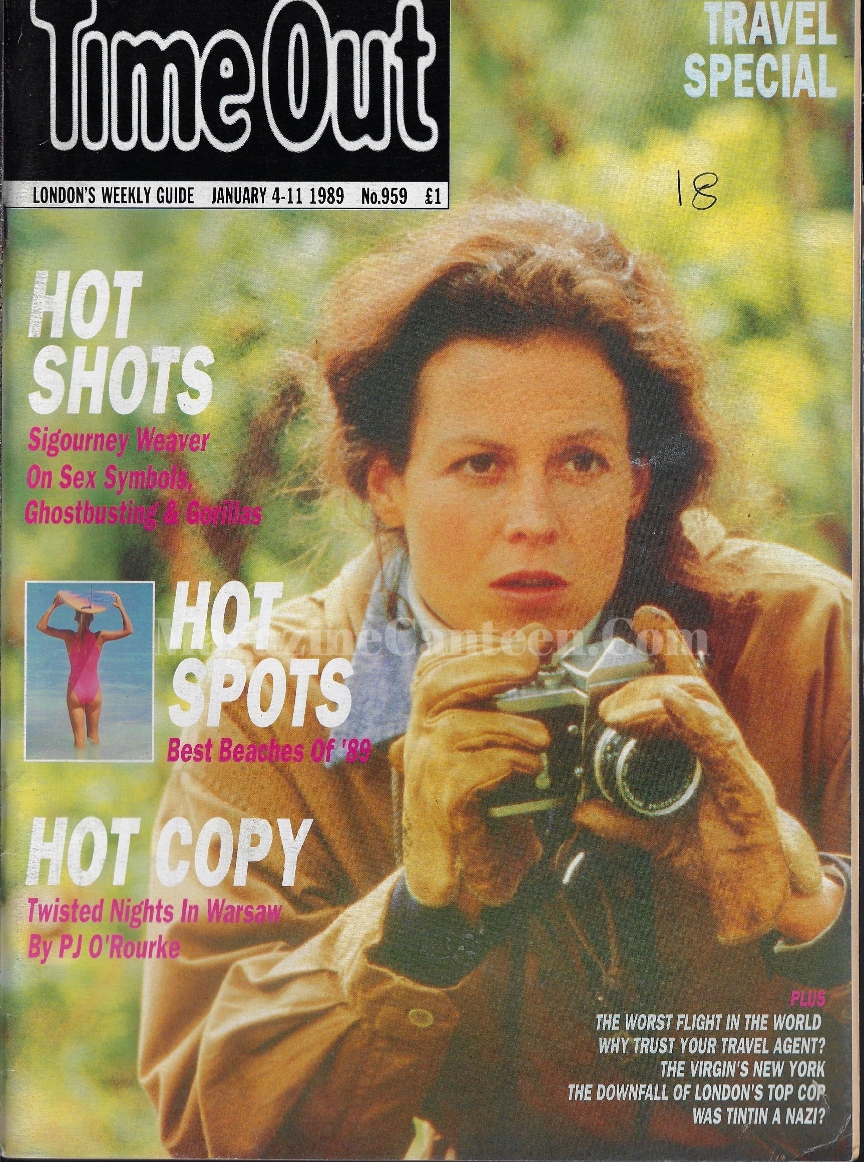 Time Out Magazine - Sigourney Weaver – magazine canteen