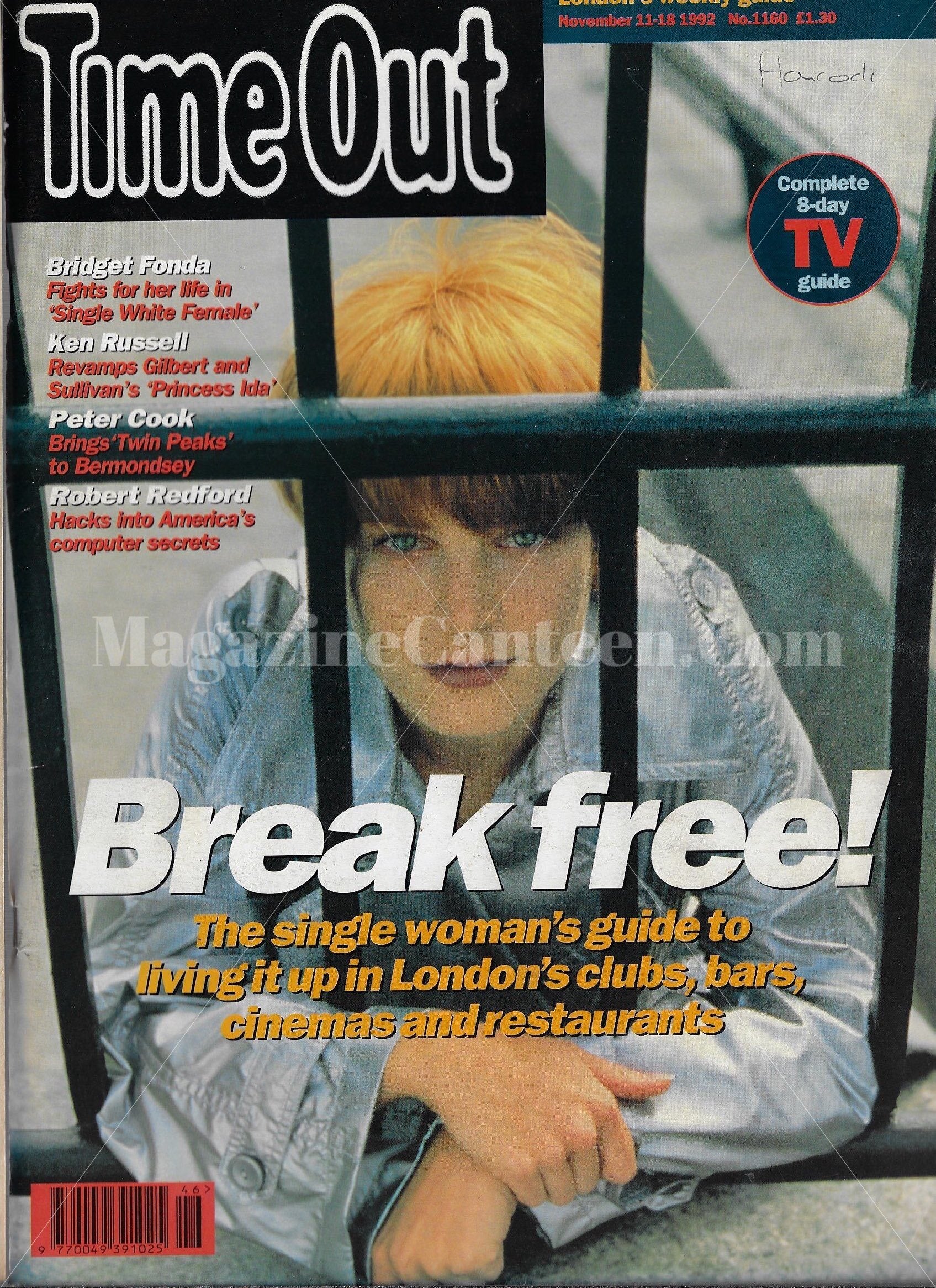 Time Out Magazine - Bridget Fonda Ken Russell – magazine canteen