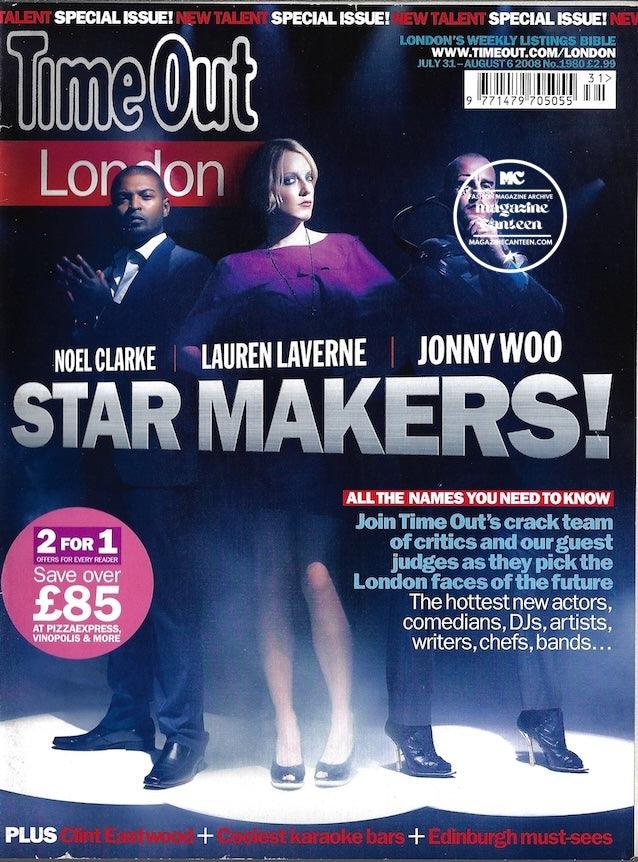 Time Out Magazine - Lauren Laverne JONNY WOO Noel Clark – magazine canteen