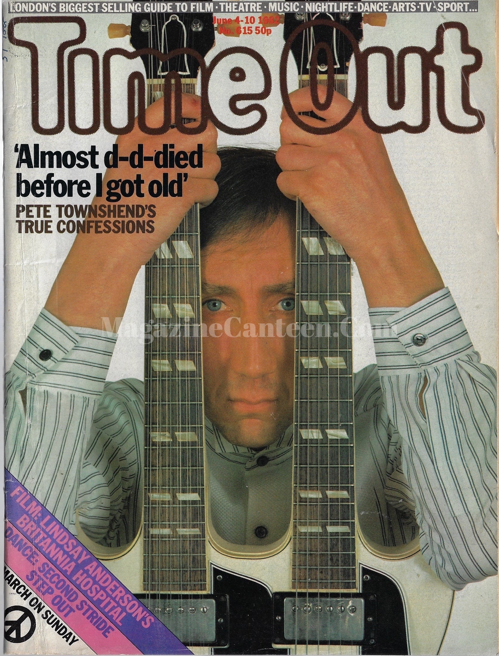 Time Out Magazine - Pete Townsend The Who – magazine canteen