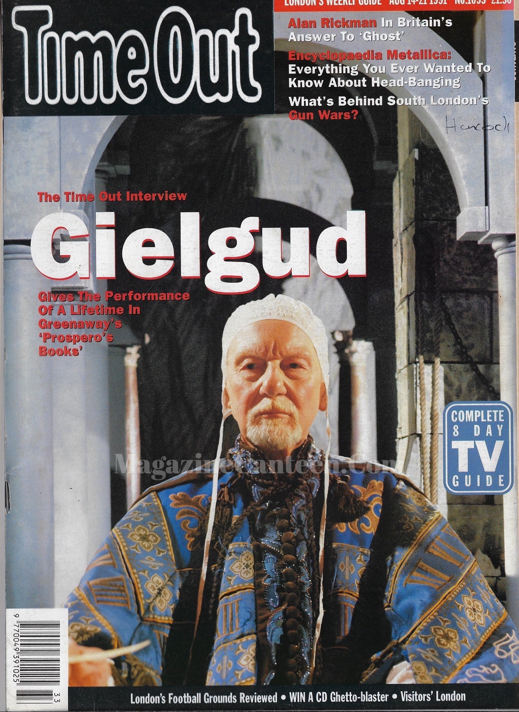 Time Out Magazine - John Gielgud – magazine canteen