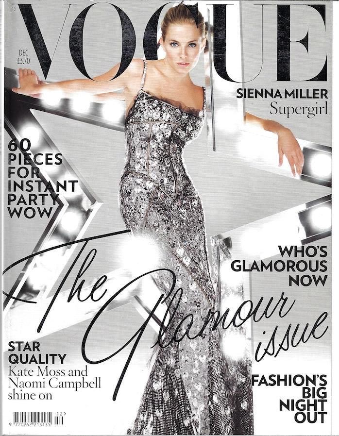 Vogue Magazine December 2007 - Sienna Miller Kate Moss Paul Sculfor ...