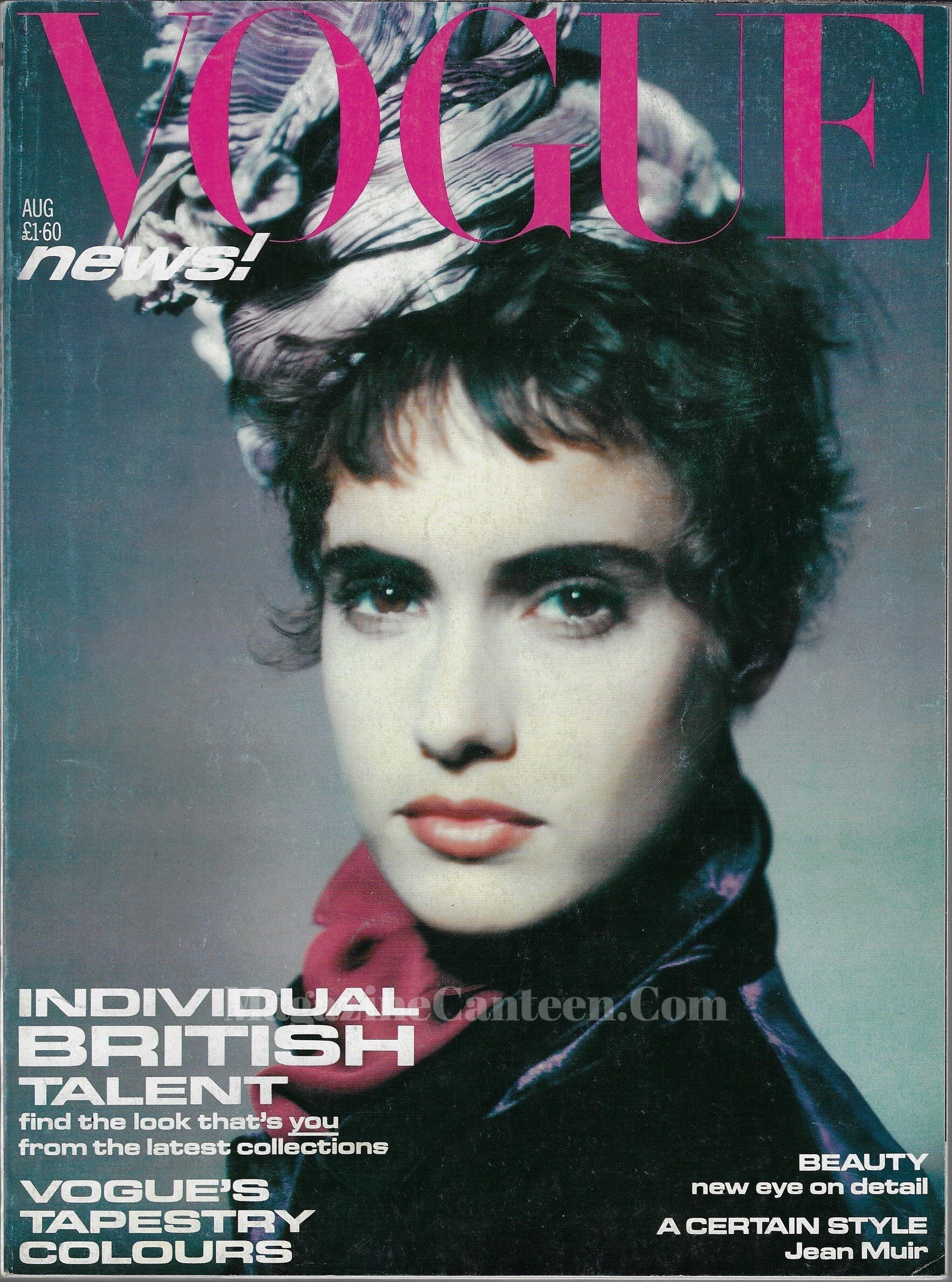 Vogue Magazine August 1985 - Lucy Cunningham – magazine canteen