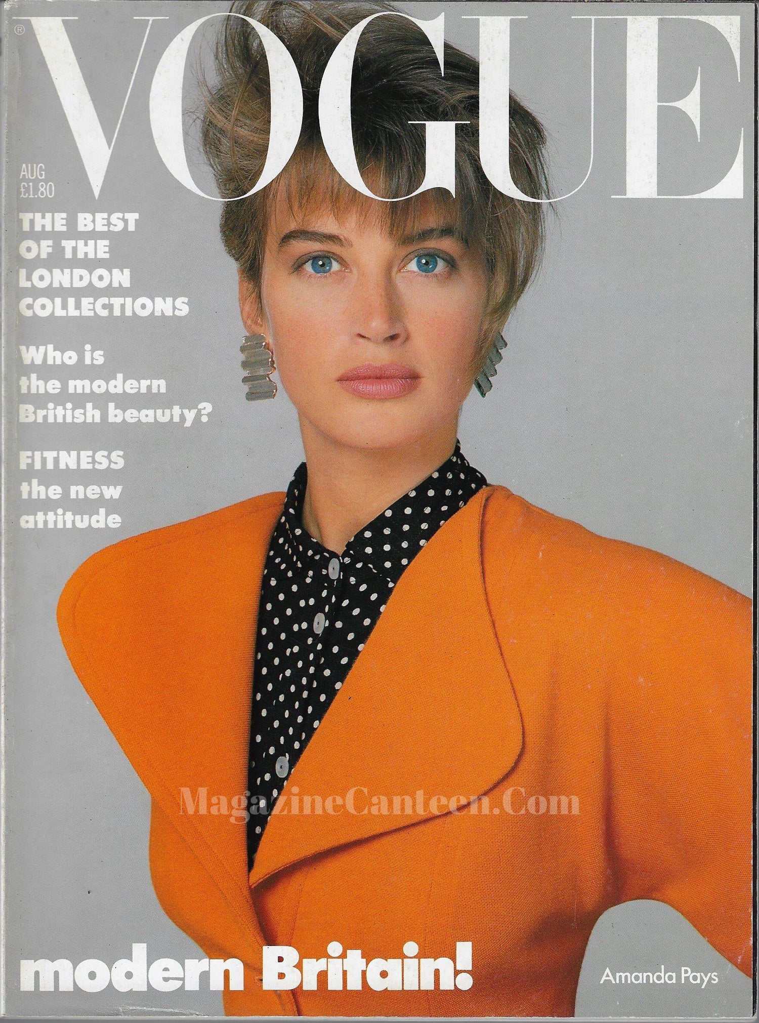 Vogue Magazine August 1986 - Amanda Pays Steven Meisel – magazine canteen
