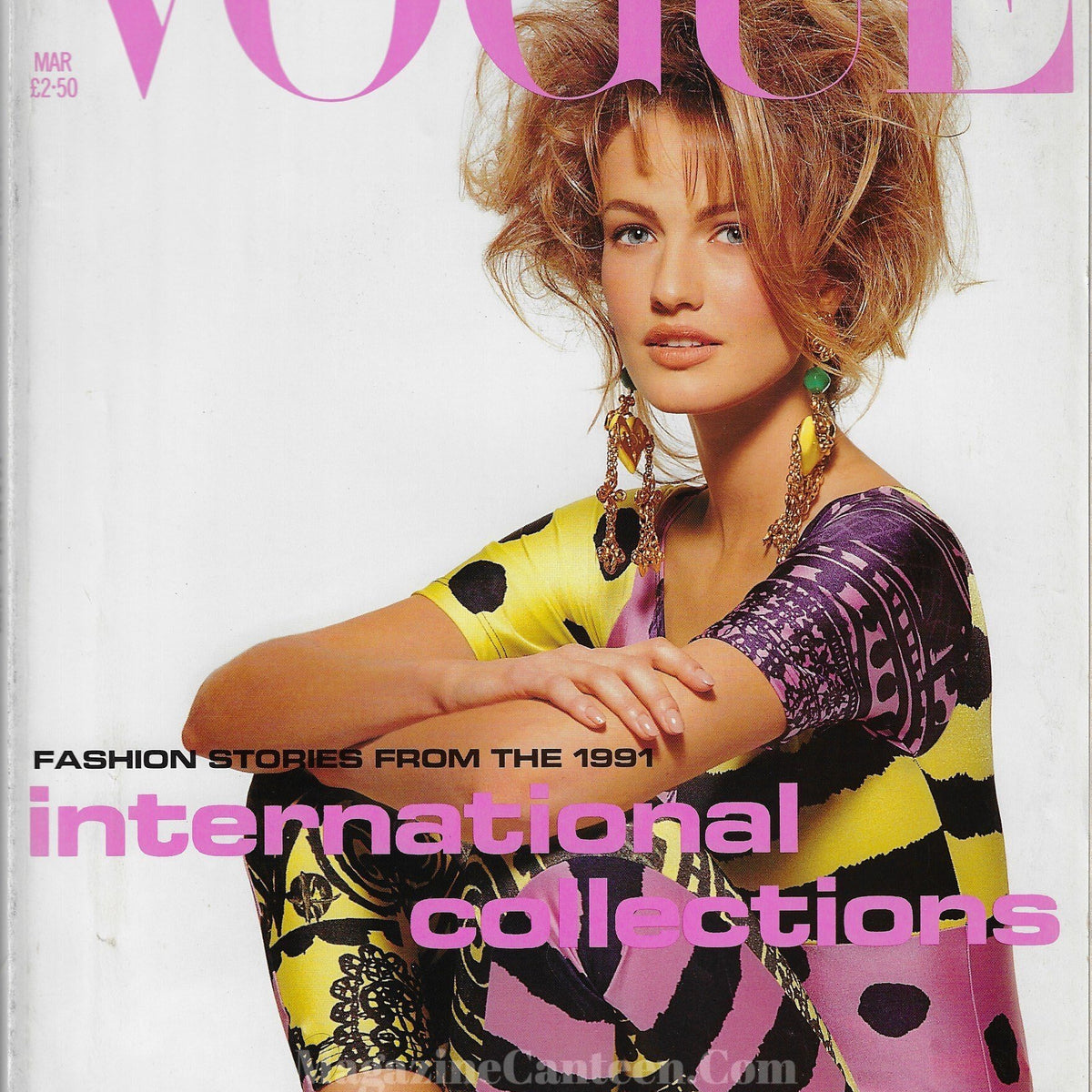 Vogue Magazine March 1991 Karen Mulder Magazine Canteen