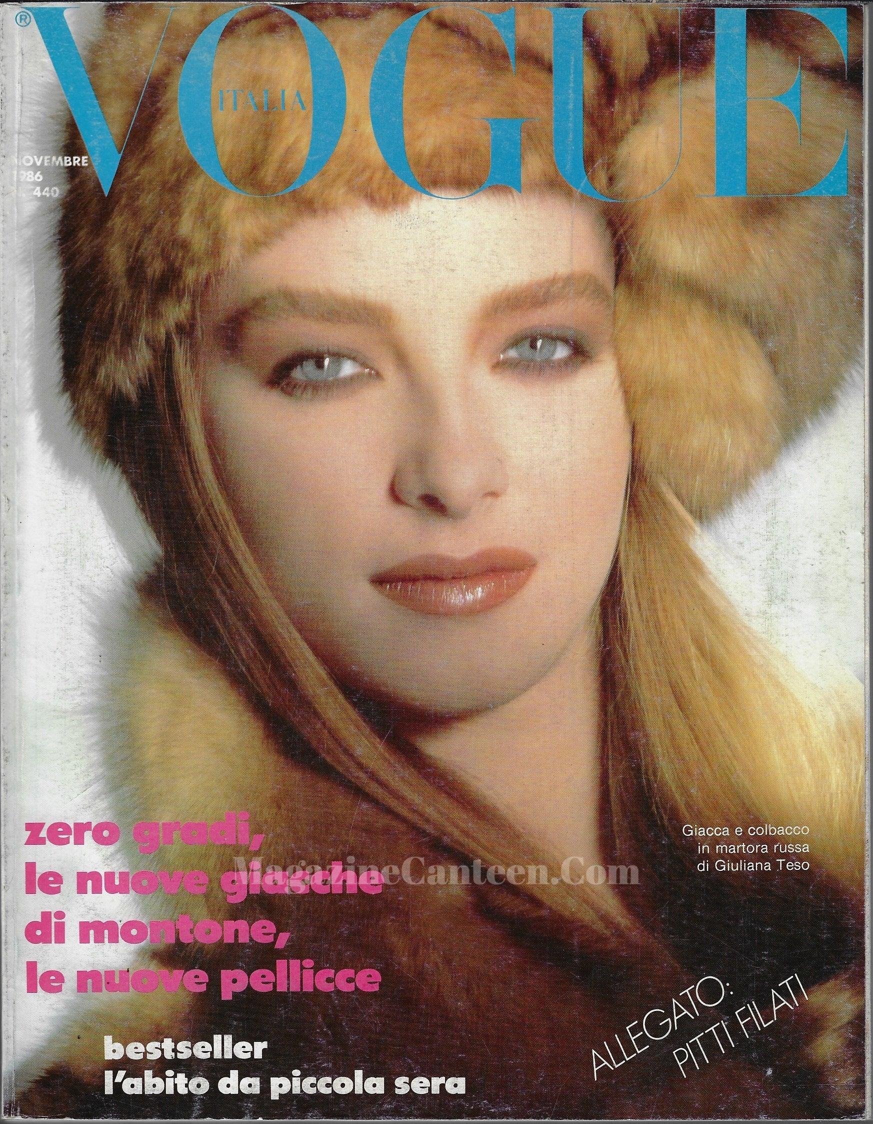 Vogue Italia Magazine 1986 - Charlotte Naunton-Morgan – magazine canteen