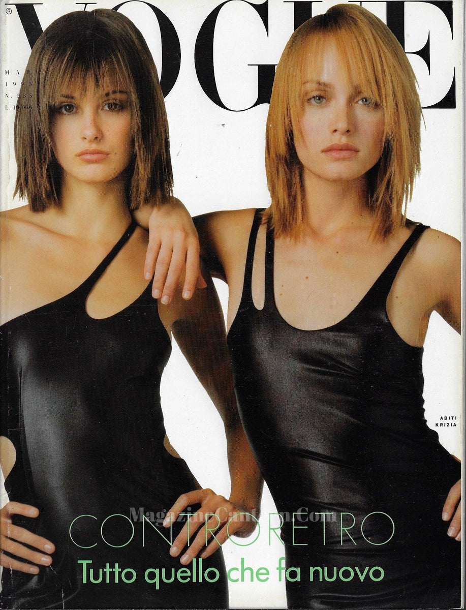 Vogue Italia Magazine 1995 - Amber Valletta Trish Goff – magazine canteen