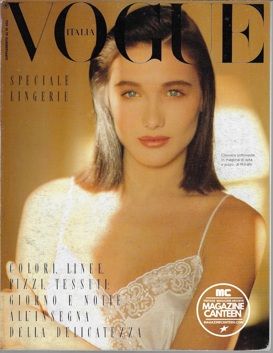 Vogue Italia Magazine Supplement - Lingerie Carla Bruni – magazine canteen