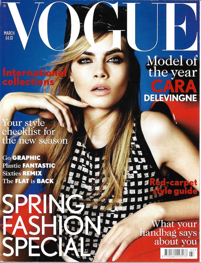 Vogue Magazine March 2013 - Cara Delevingne Judi Dench – magazine canteen