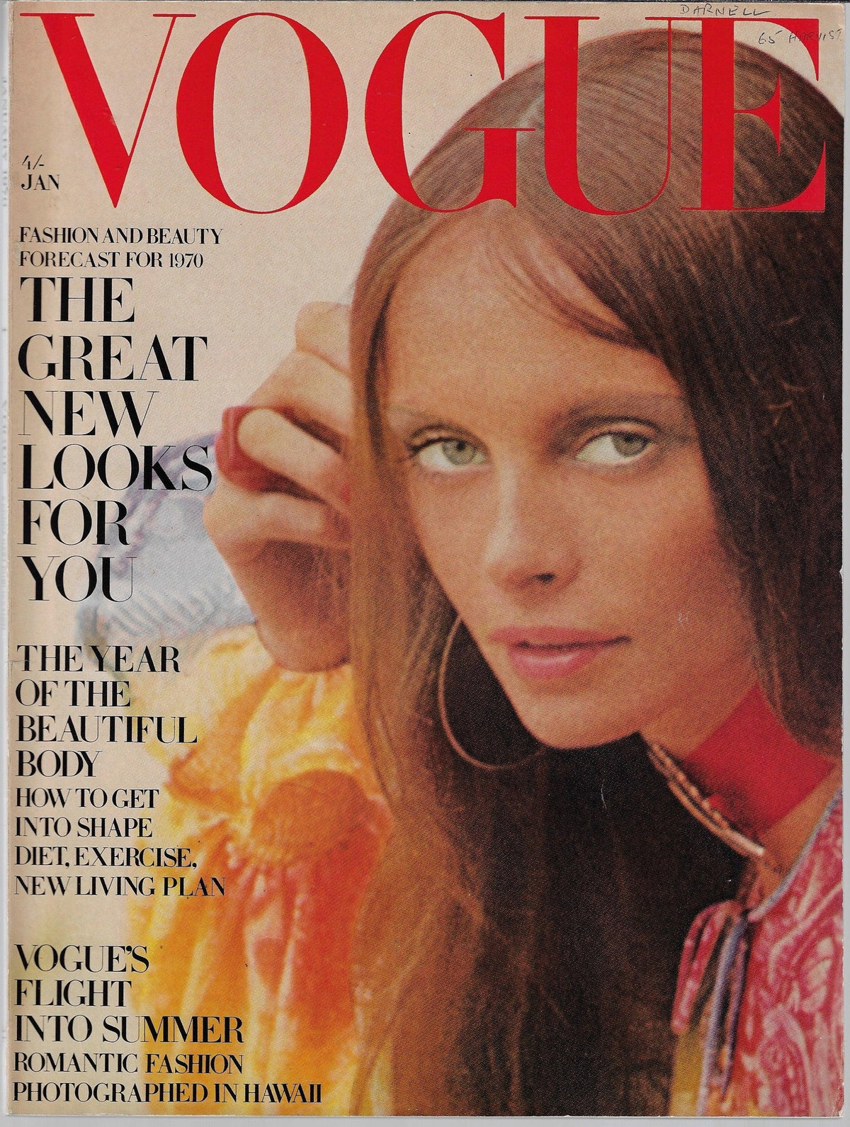 Vogue Magazine January 1970 - Jan Ward – magazine canteen