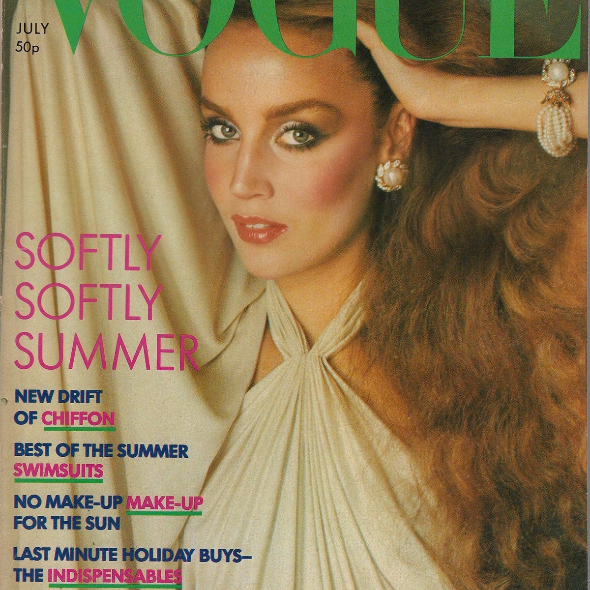 Vogue Magazine July 1976 - Jerry Hall – magazine canteen