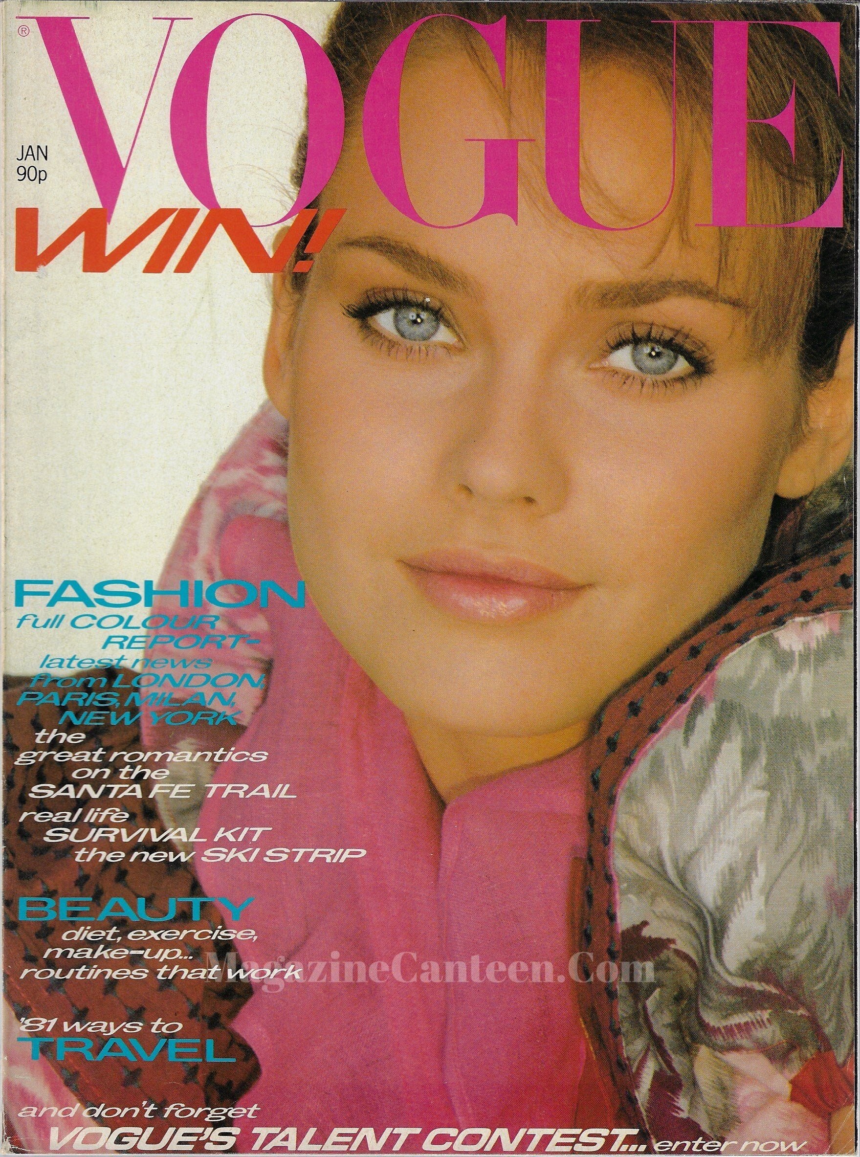 Vogue Magazine January 1981 - Carol Alt – magazine canteen