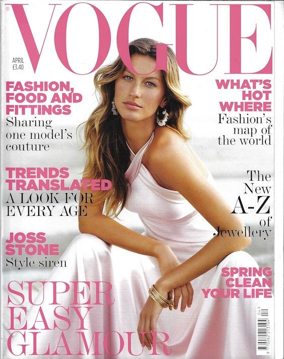 Vogue Magazine April 2005 - Gisele Bundchen Lily Cole Natasha Poly ...
