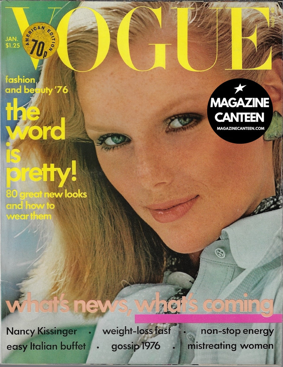 Vogue USA Magazine January 1976 - Patti Hansen ELGORT Bob Richardson ...