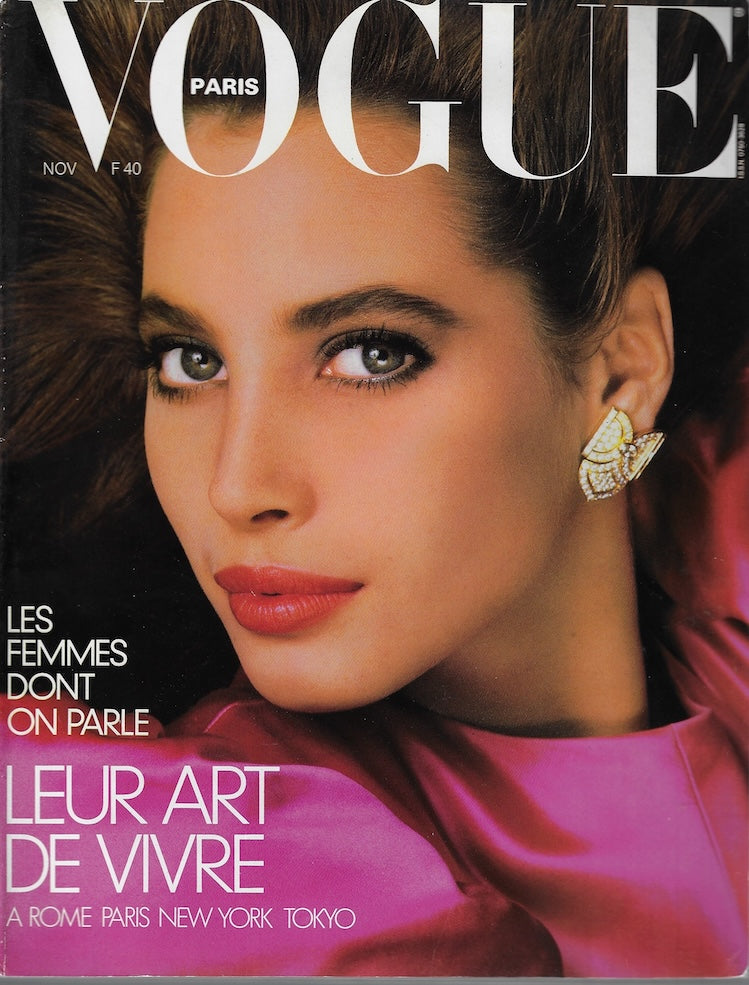 Vogue Paris Magazine 1986 - Christy Turlington HELMUT NEWTON Renee Sim ...