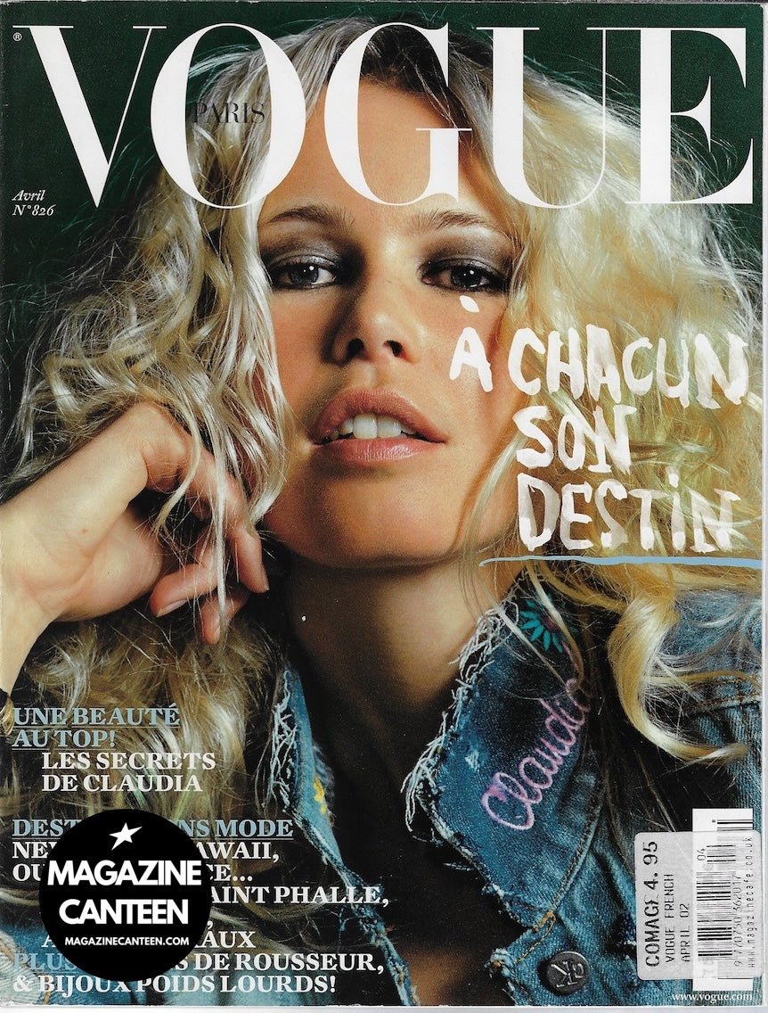 Vogue Paris Magazine 2002 - Claudia Schiffer JOANA PREISS David Armstr ...