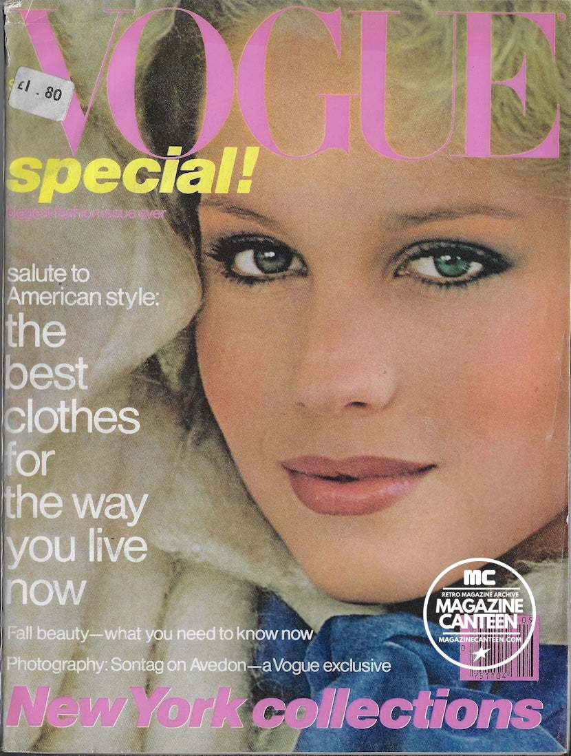 Vogue USA Magazine September 1978 - Rosie Vela JERRY HALL Lauren Hutto ...
