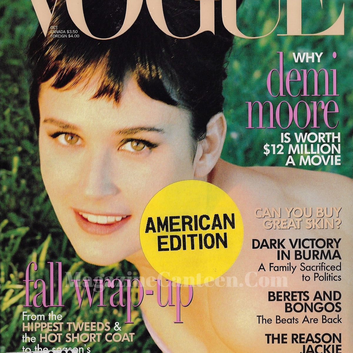 Vogue USA Magazine October 1995 - Demi Moore – magazine canteen