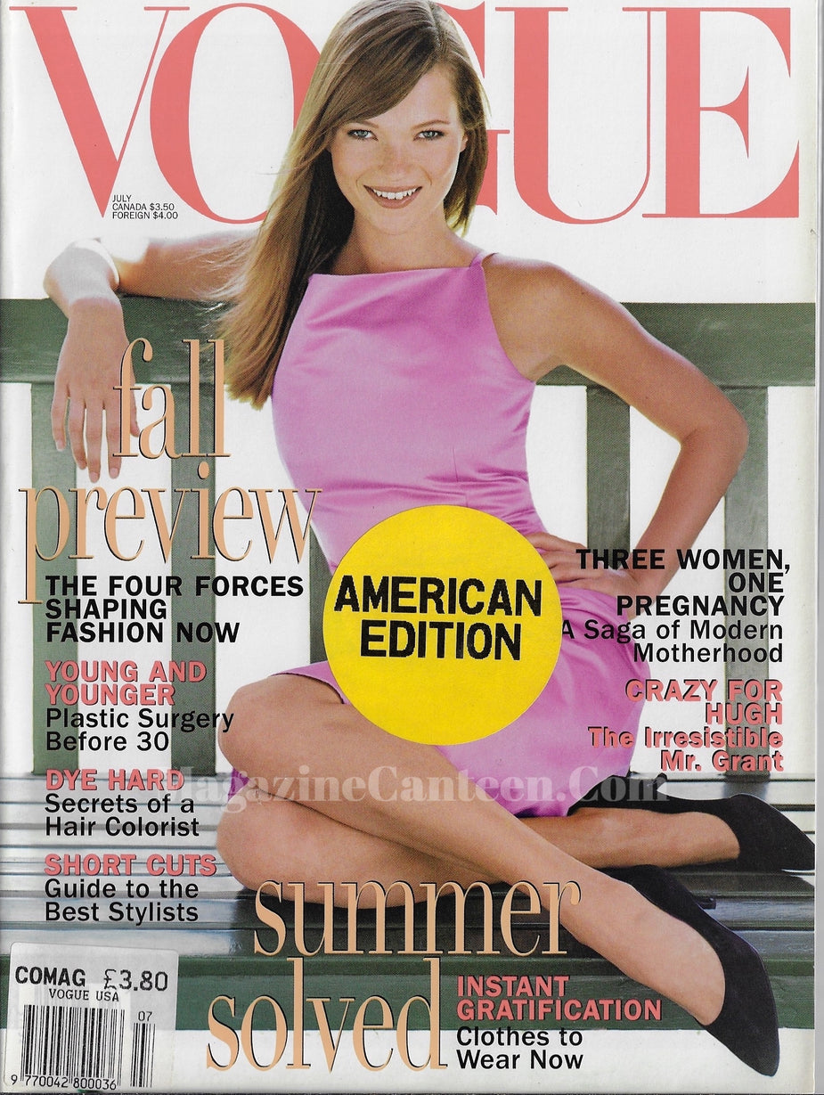 Vogue USA Magazine July 1995 - Kate Moss – magazine canteen
