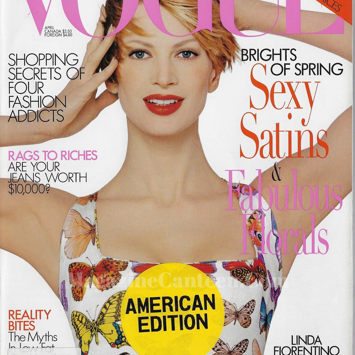 Vogue USA Magazine April 1995 - Kristen McMenamy – magazine canteen