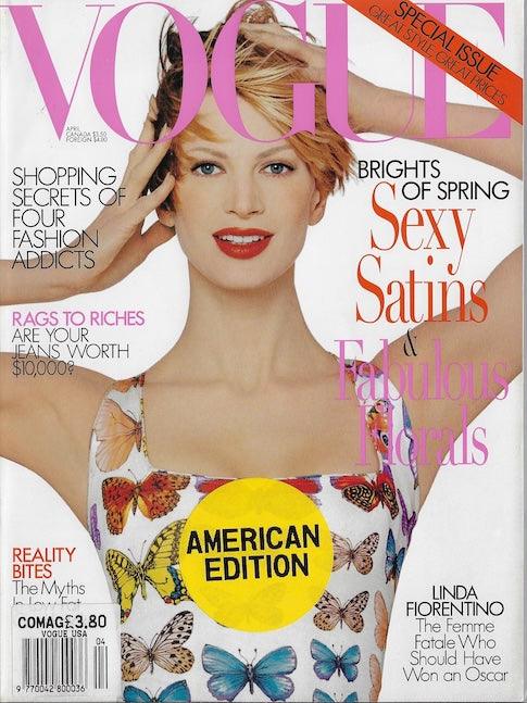 Vogue USA Magazine April 1995 - Kristen McMenamy KATE MOSS Amber Valle ...