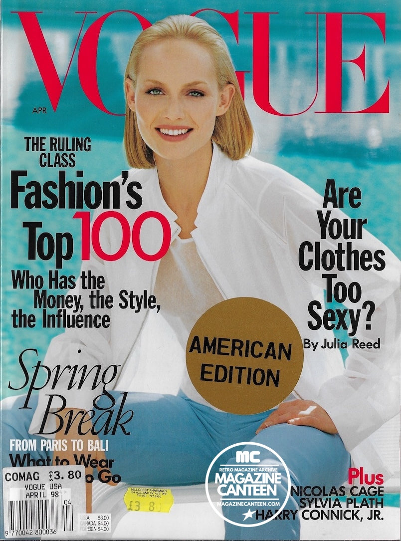 Vogue USA Magazine April 1998 - Amber Valletta GISELE Elsa Benitez ...
