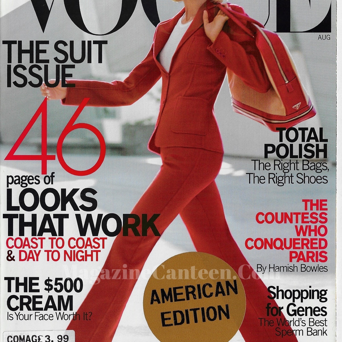 Vogue USA Magazine August 2000 - Carmen Kass – magazine canteen