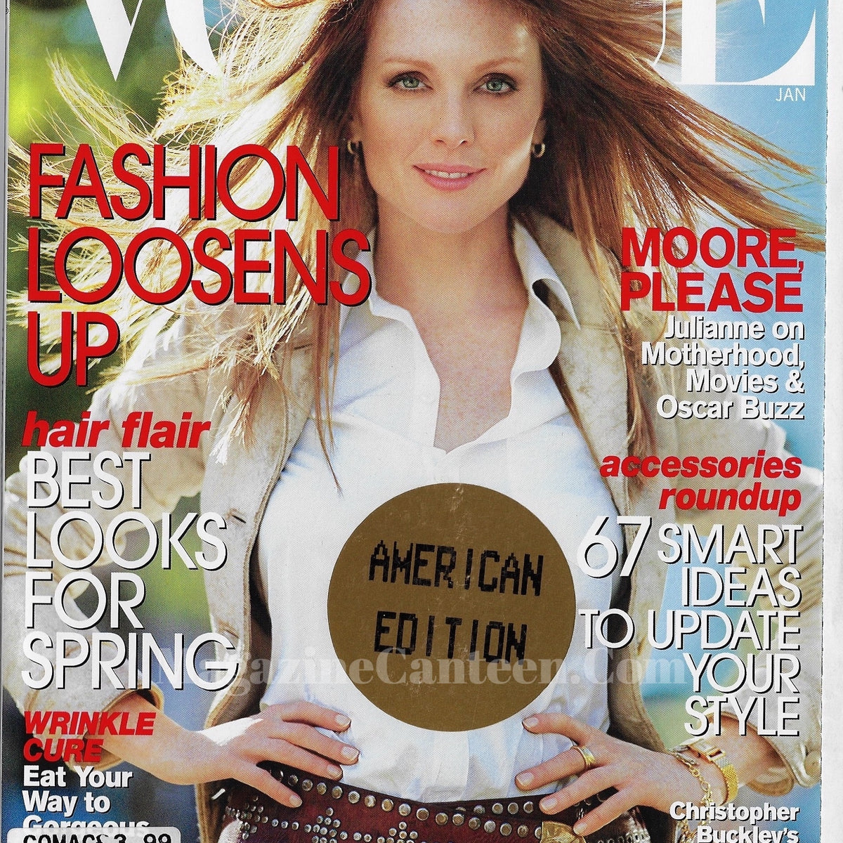 Vogue USA Magazine January 2002 - Julianne Moore – magazine canteen