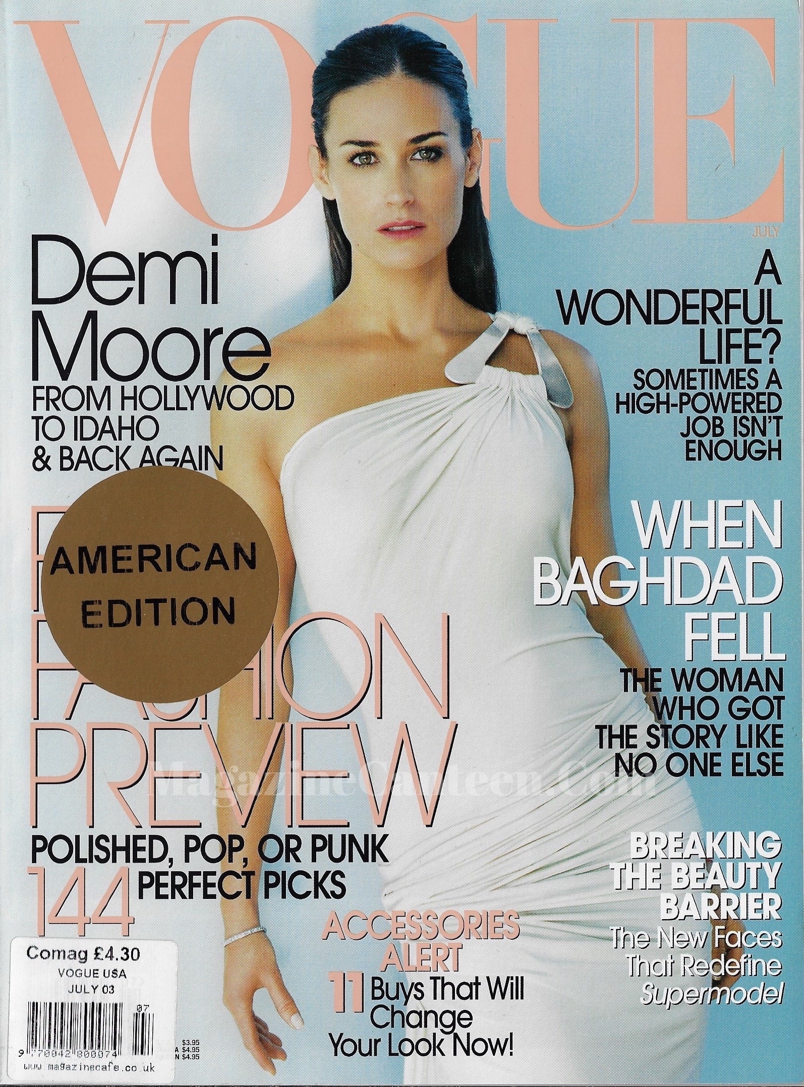 Vogue USA Magazine July 2003 - Demi Moore – magazine canteen