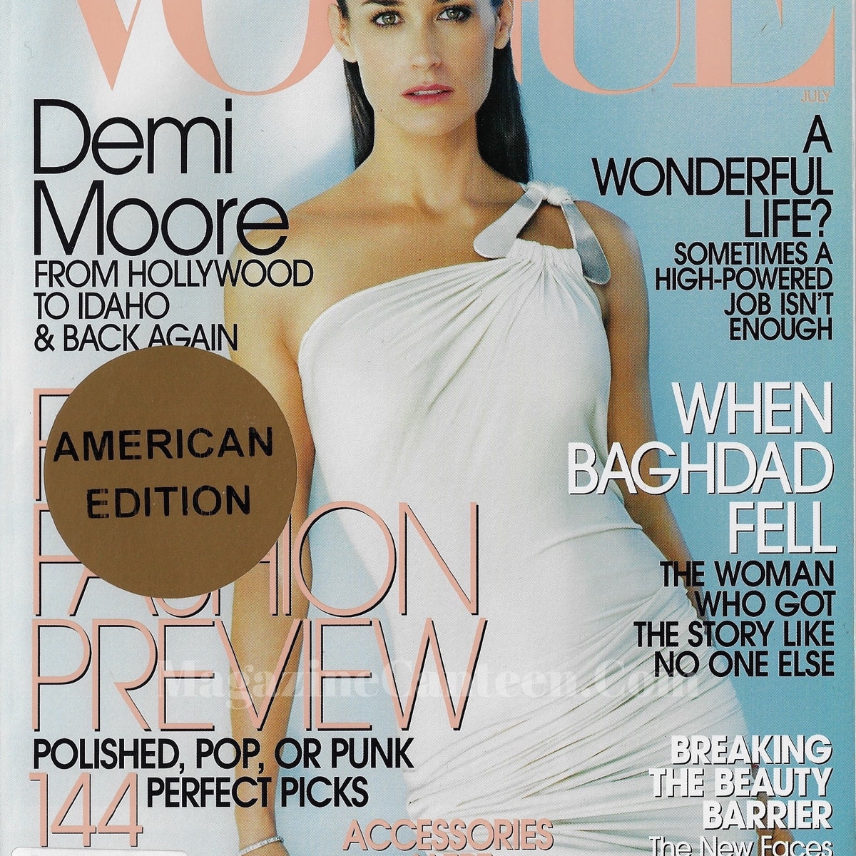 Vogue USA Magazine July 2003 - Demi Moore – magazine canteen