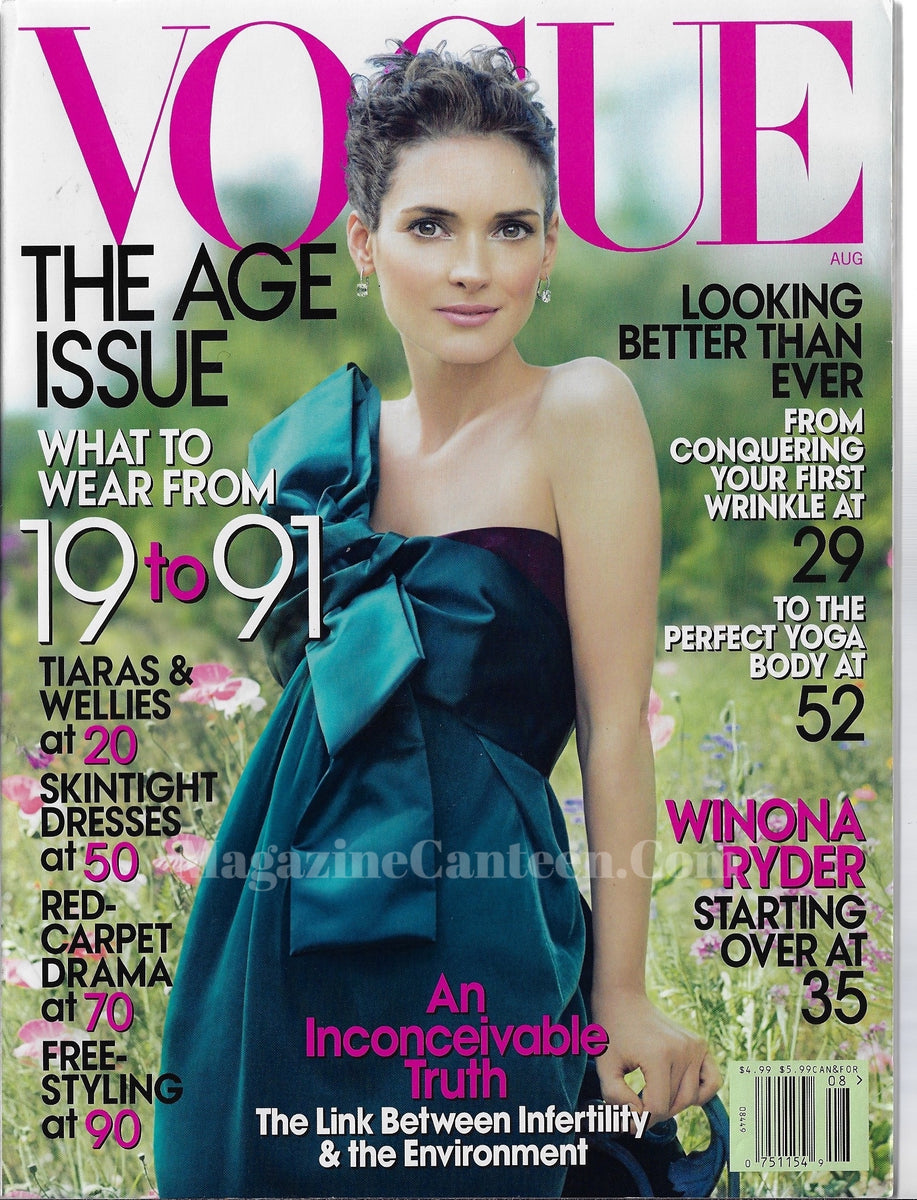 Vogue USA Magazine August 2007 - Winona Ryder – magazine canteen