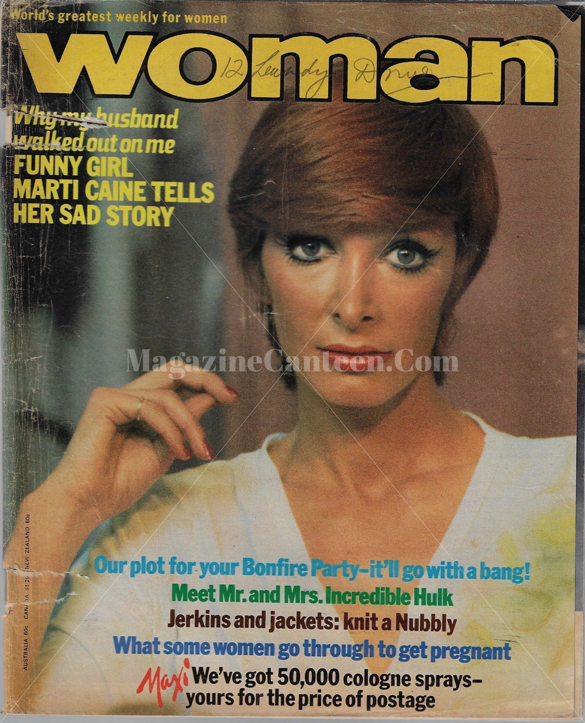 Woman Magazine - Marti Caine Lou Ferrigno B – magazine canteen