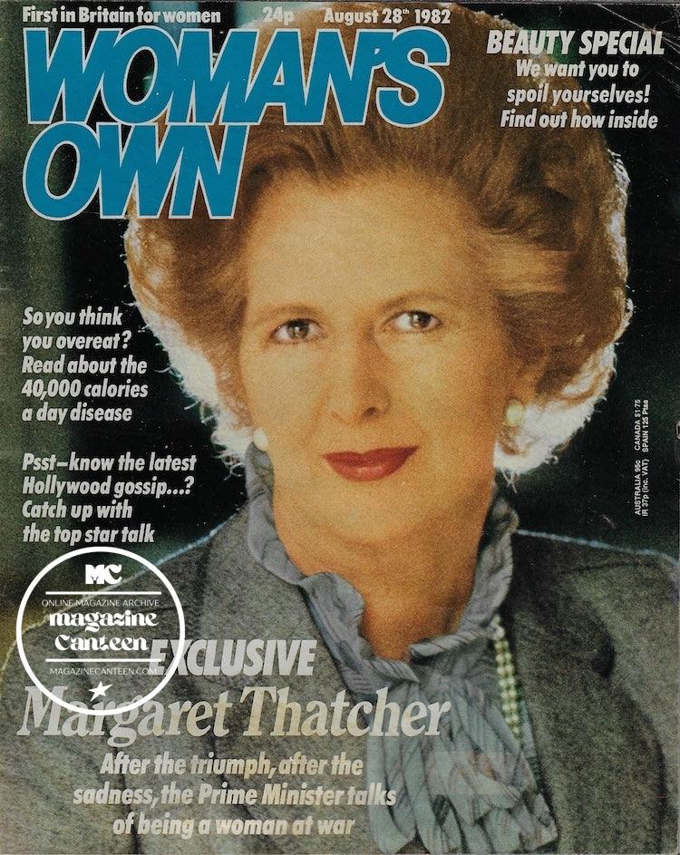 Woman's Own Magazine - Margaret Thatcher NORMAN PARKINSON – magazine ...