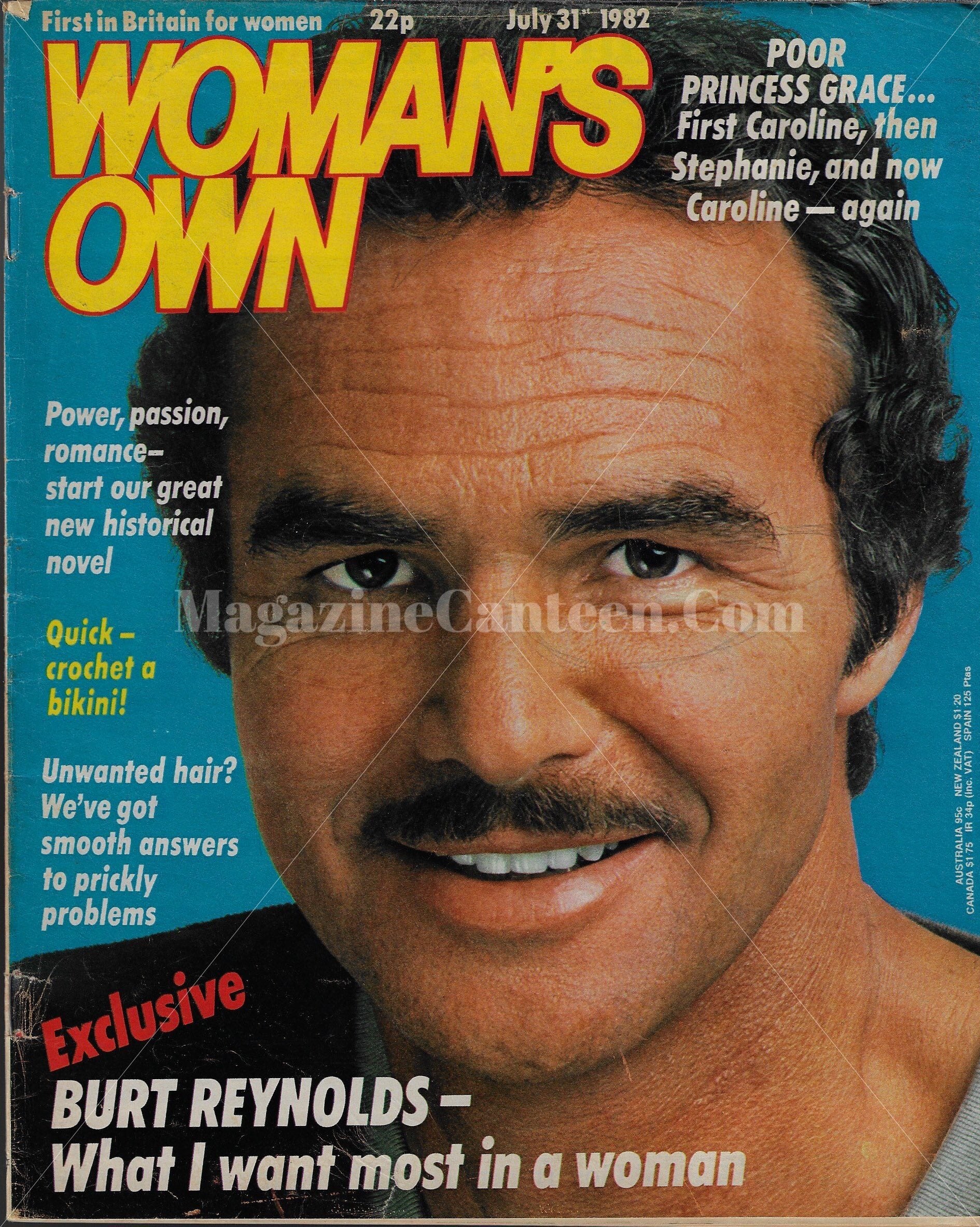 Woman's Own Magazine - Burt Reynolds Herb Ritts – magazine canteen