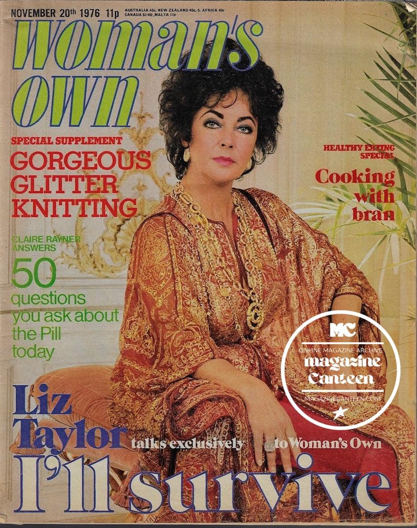 Woman's Own Magazine - Elizabeth Taylor NEIL KIRK Tony Boase – magazine ...